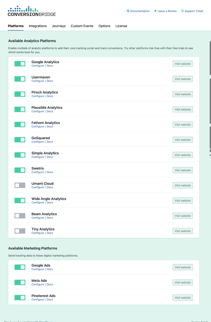 Conversion Bridge WordPress Conversion Tracking Made Easy